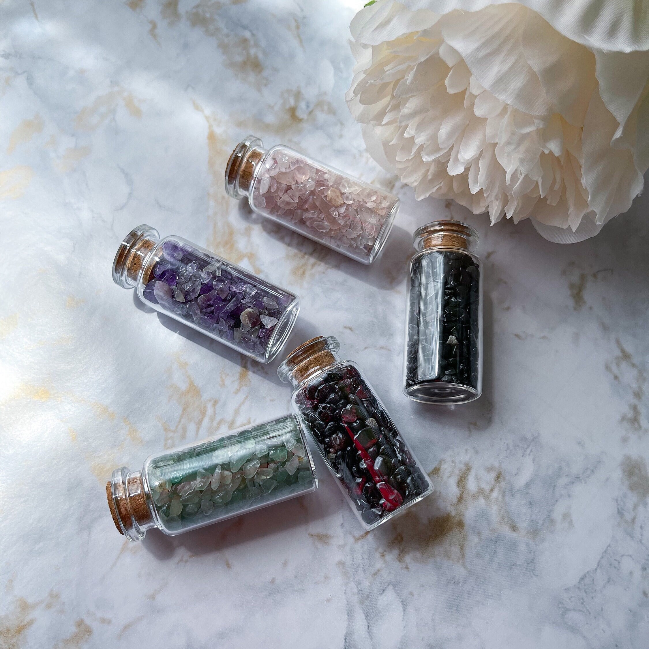 Crystal Chip Jar | Gemstone Chips, 10ml Mini Bottle - Etsy