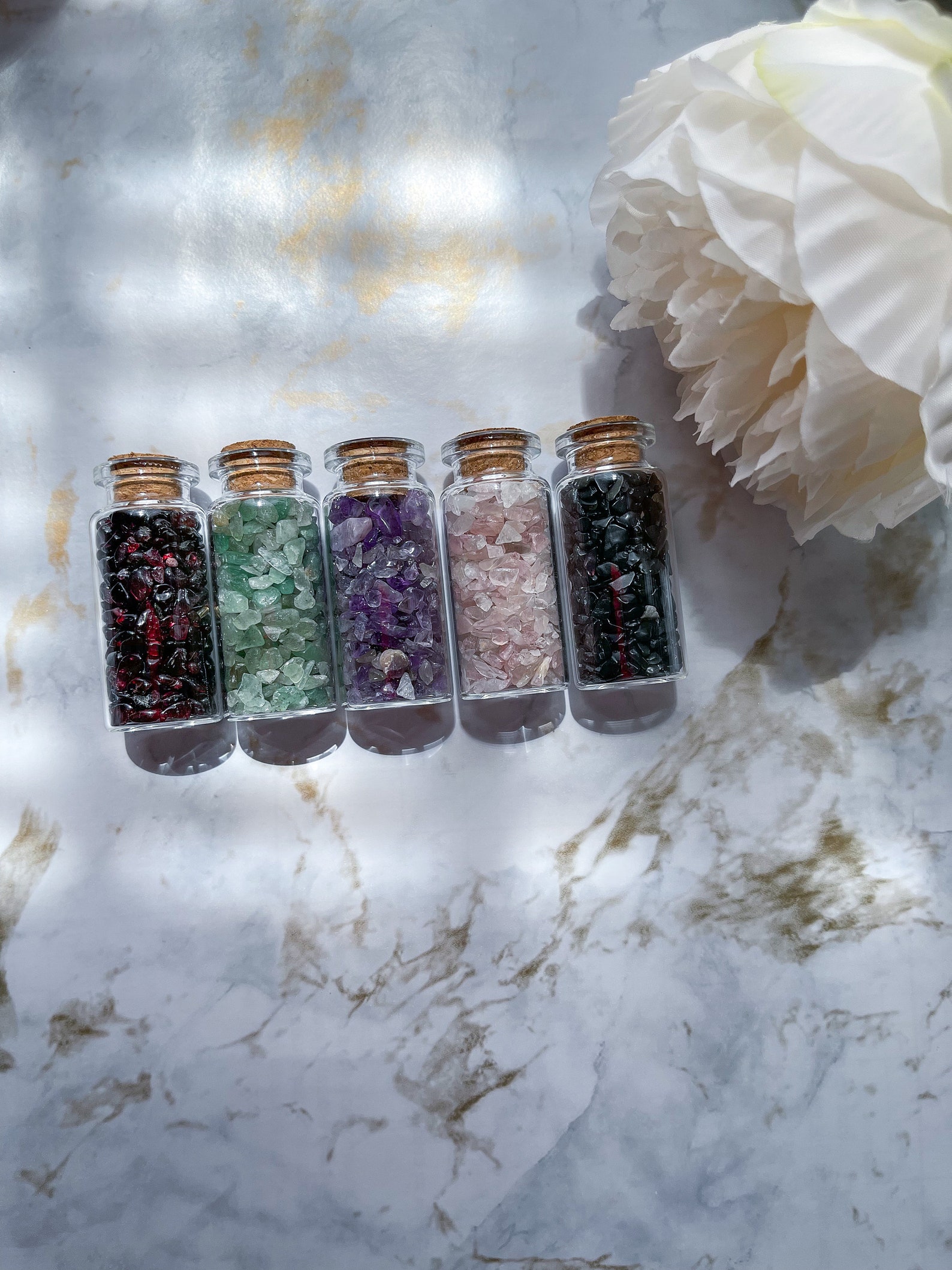 Crystal Chip Jar | Gemstone Chips, 10ml Mini Bottle - Etsy