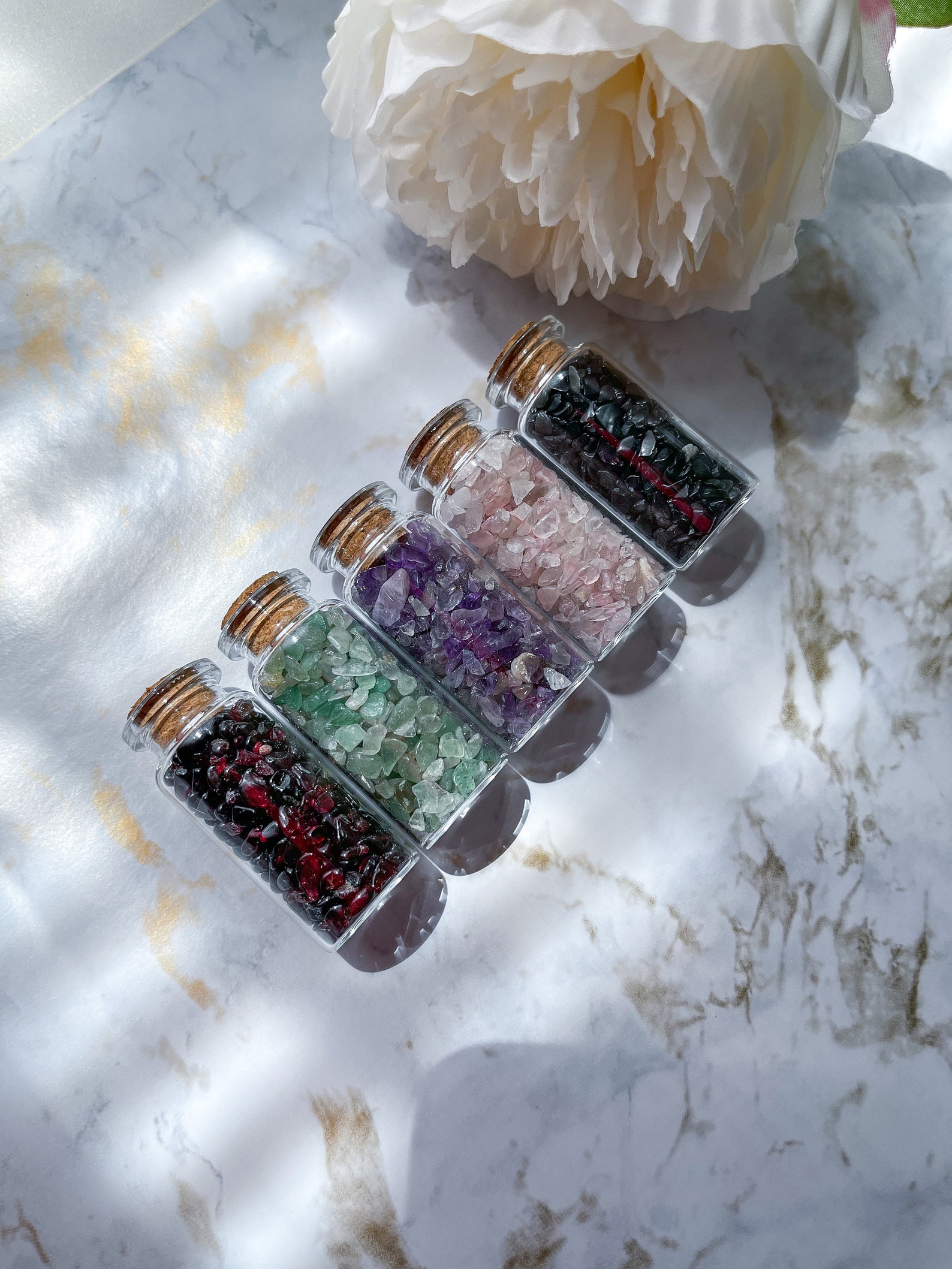 Crystal Chip Jar | Gemstone Chips, 10ml Mini Bottle - Etsy