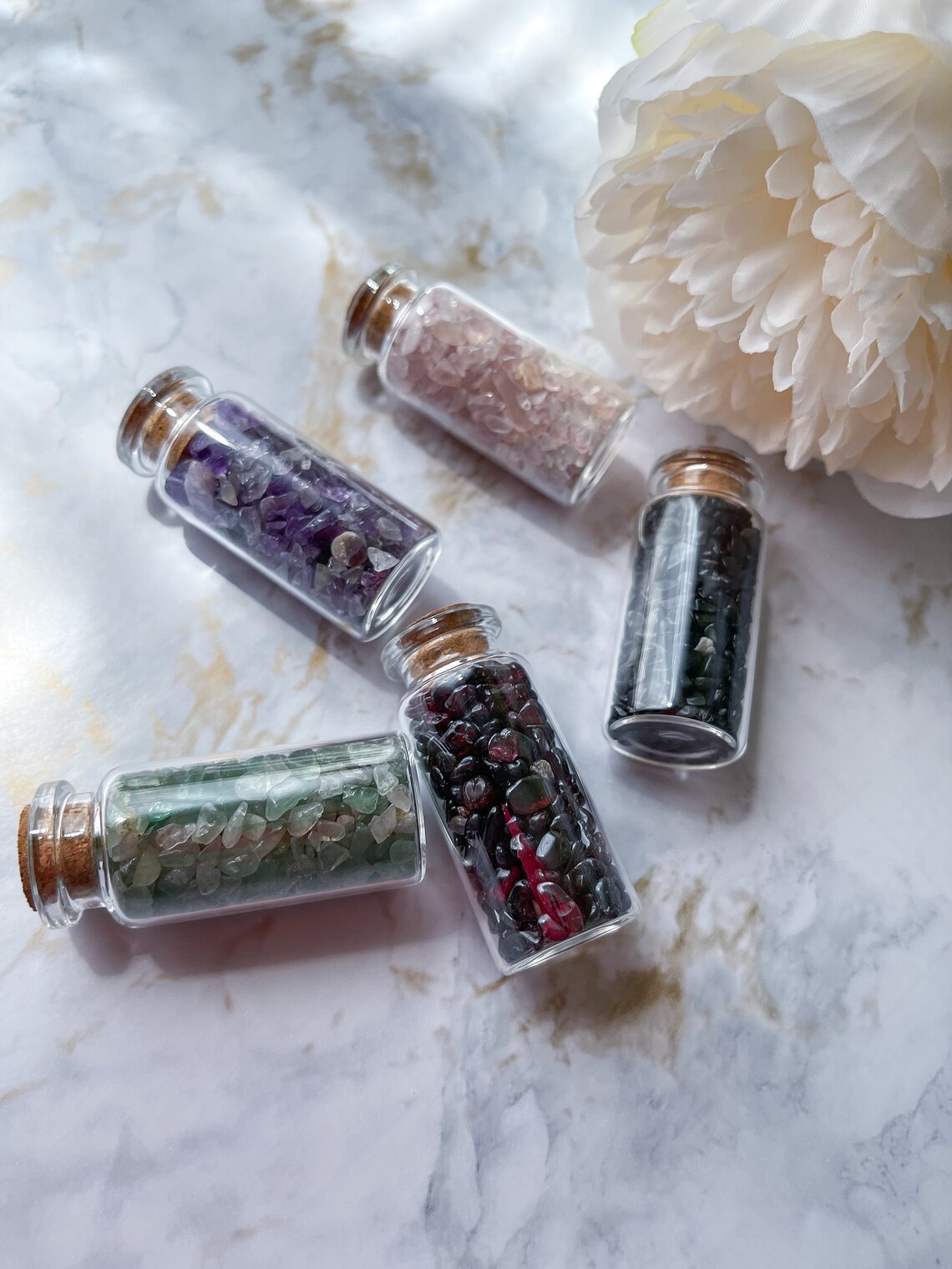 Crystal Chip Jar | Gemstone Chips, 10ml Mini Bottle - Etsy