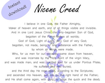 The Nicene Creed in LATIN | Printable | Gift | Christian | Minimalist ...