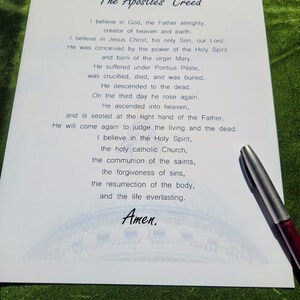 The Apostles' Creed - Etsy