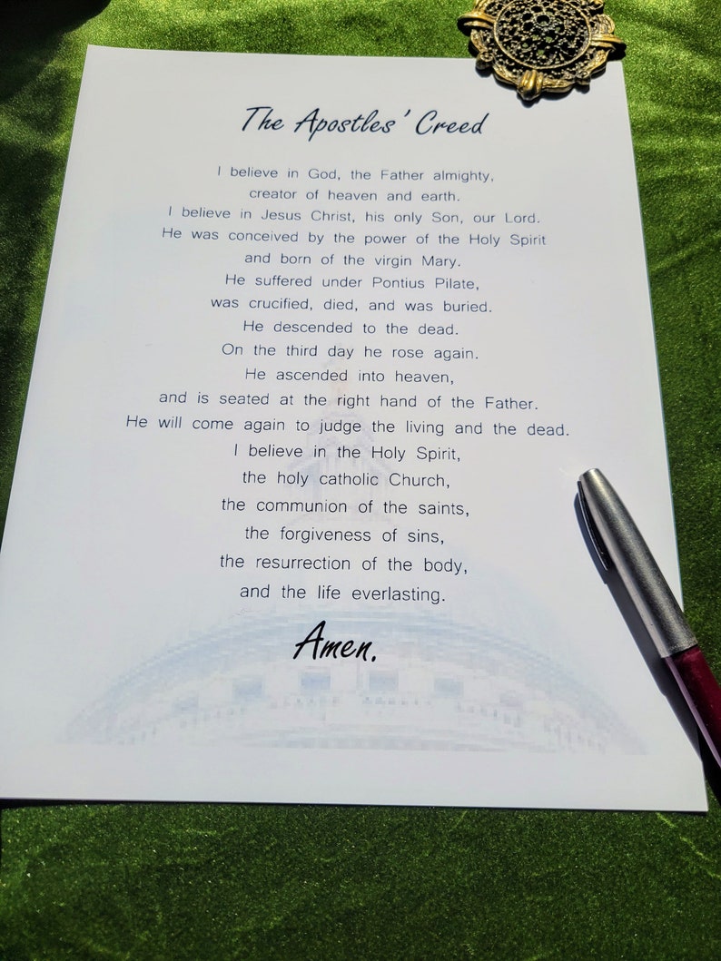 The Apostles' Creed - Etsy
