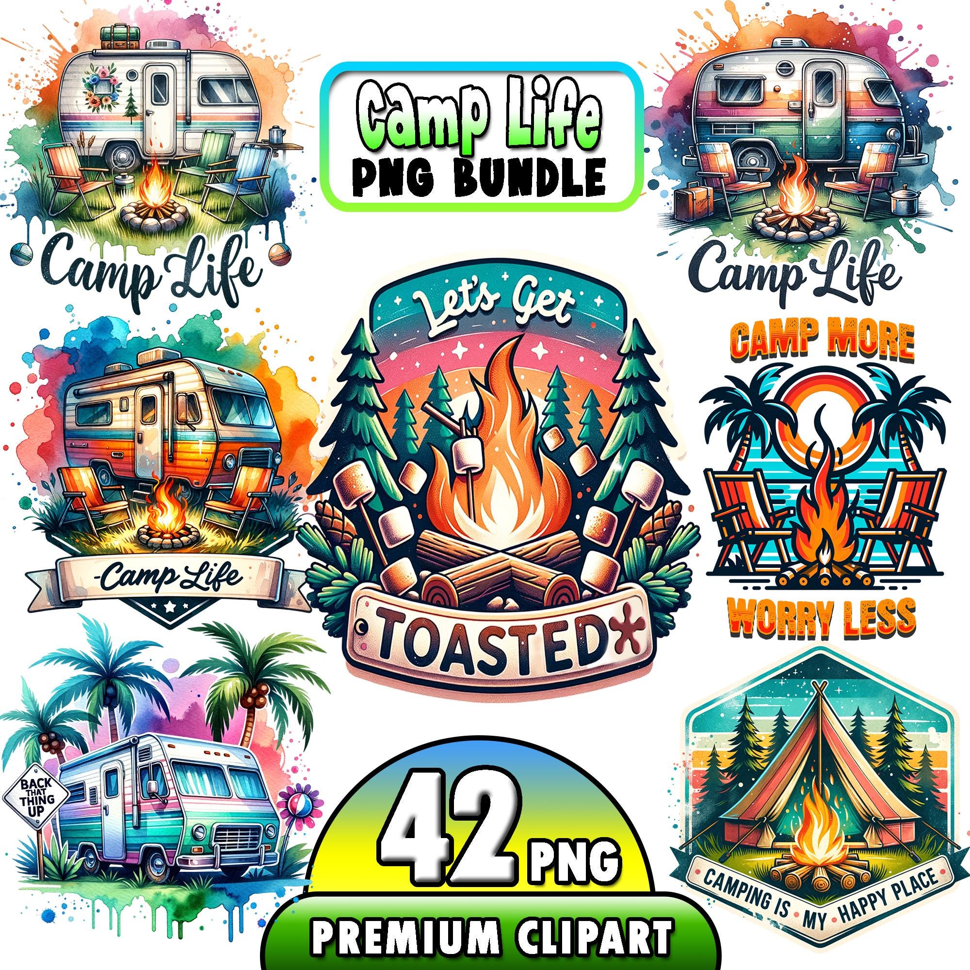 Camping Bundle Png, Peace Love Camping Png, Camp Life, Camping Life ...