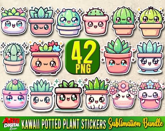 Kawaii Stickers Shop PNG Bundle - Etsy