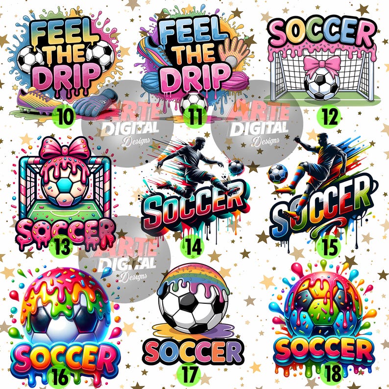 Soccer Ice Cream Drip PNG Football Sports Team Digital File, Respect ...