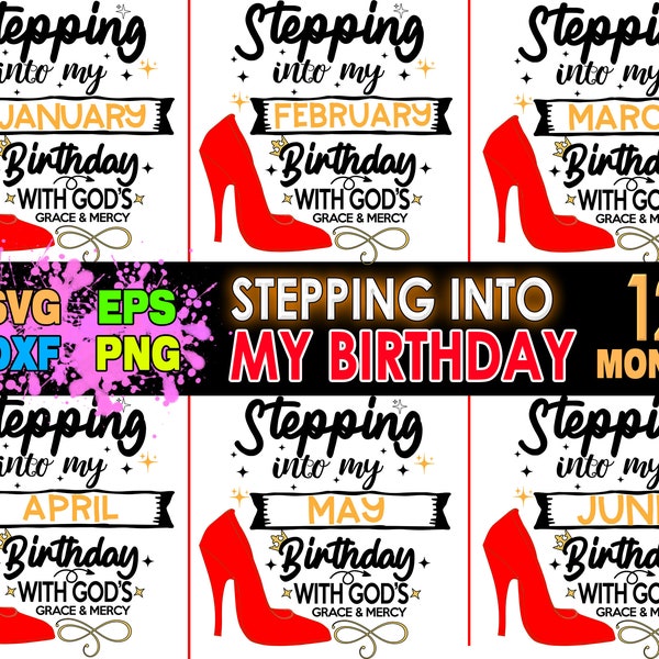 Stepping Into My March Birthday Svg - Etsy