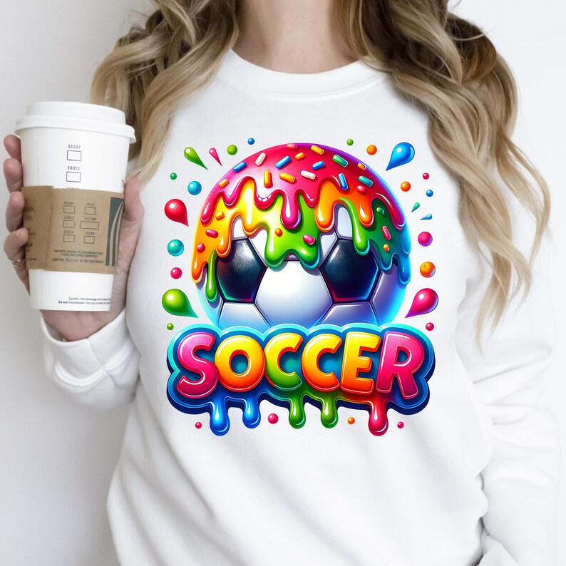 Soccer Ice Cream Drip PNG Football Sports Team Digital File, Respect ...
