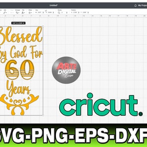 Blessed by God for 60 Years SVG, 60th Birthday SVG, Happy Birthday Svg ...