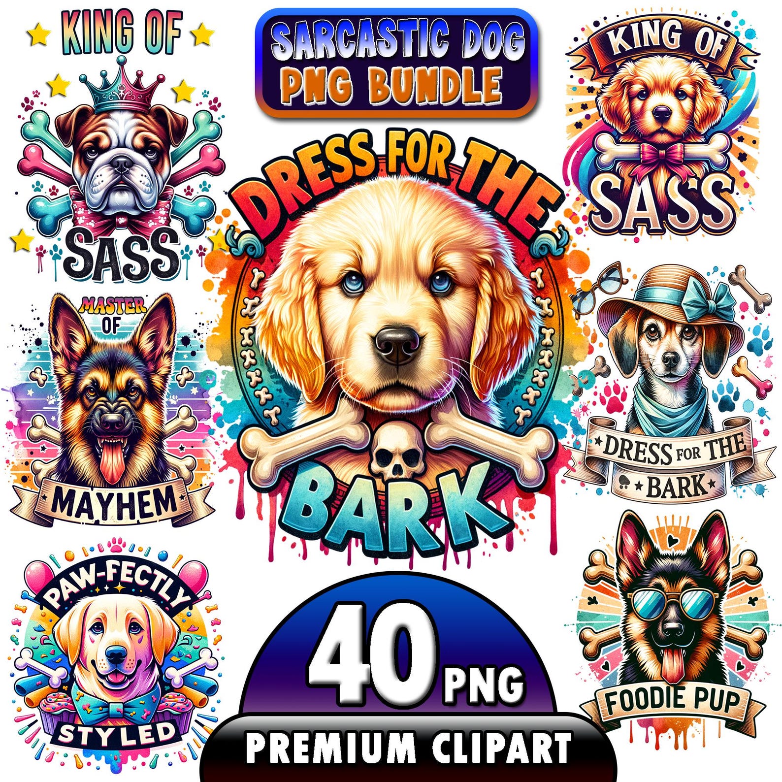 Watercolor Puppy Clipart, 40 Dog Breeds Clipart Bundle, Puppy Dog ...