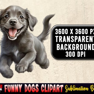 Funny Dog Clipart Bundle - Cute and Quirky Dogs, Watercolor Graphics ...