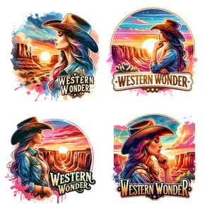 Watercolor Spring Western Clipart Bundle, Cowgirl Texas Horse Ranch ...