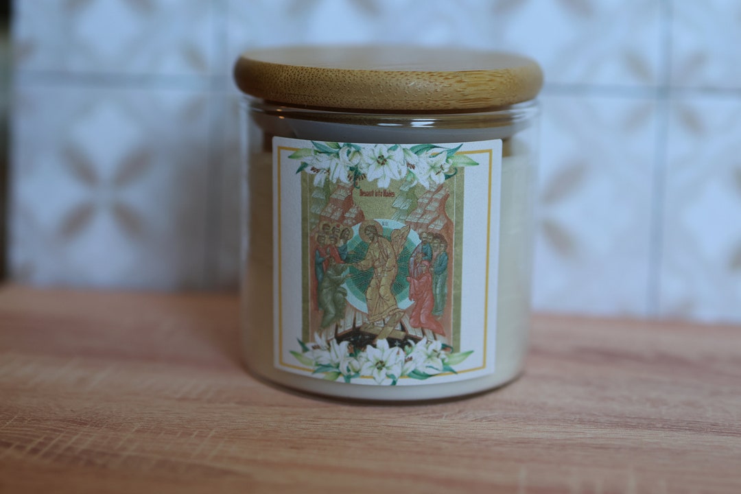 Pascha Russian Orthodox Christian Candle | Christ is Risen | 100% ...