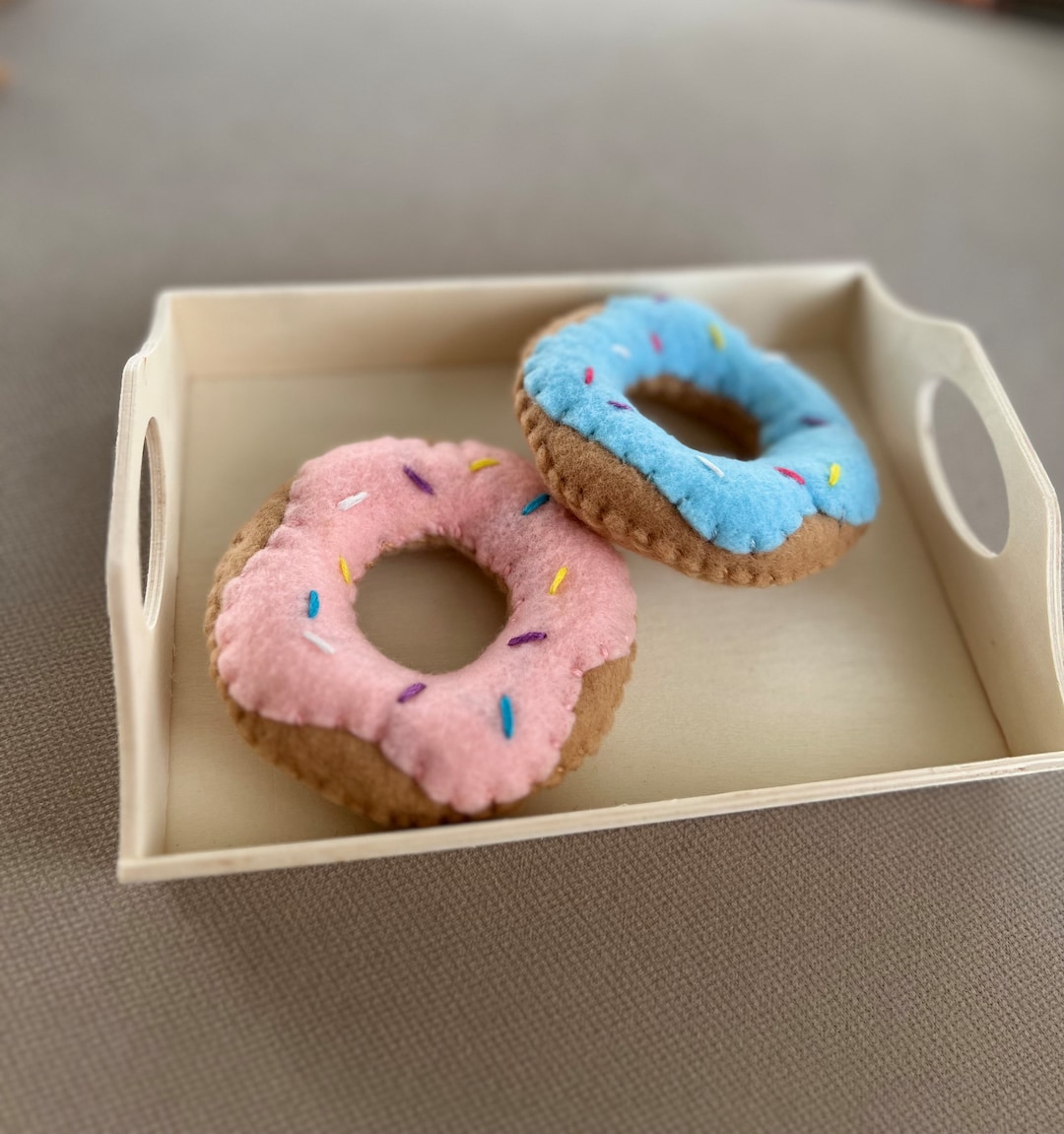 Felt Donut - Pretend Play Food - Felt Food - Soft Toys - Gifts for Kids ...