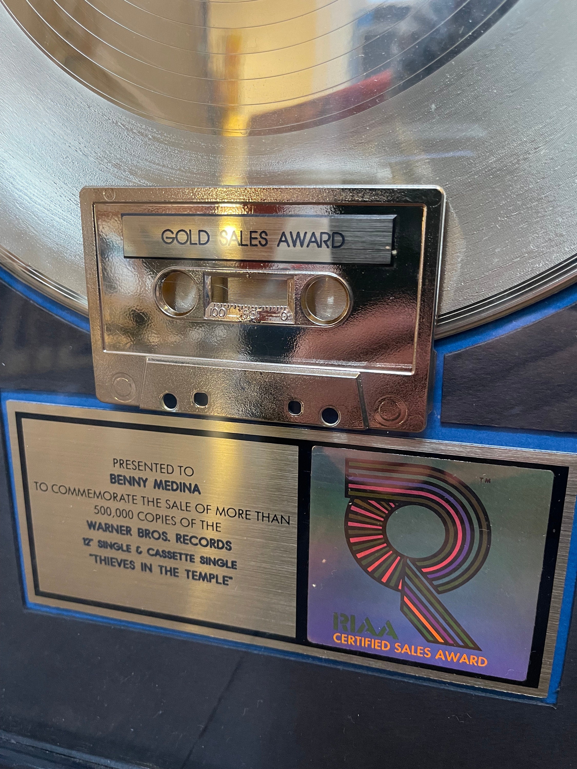 Prince Signed Album Cover. HUGE Clear Autograph. AND Prince Gold Record ...