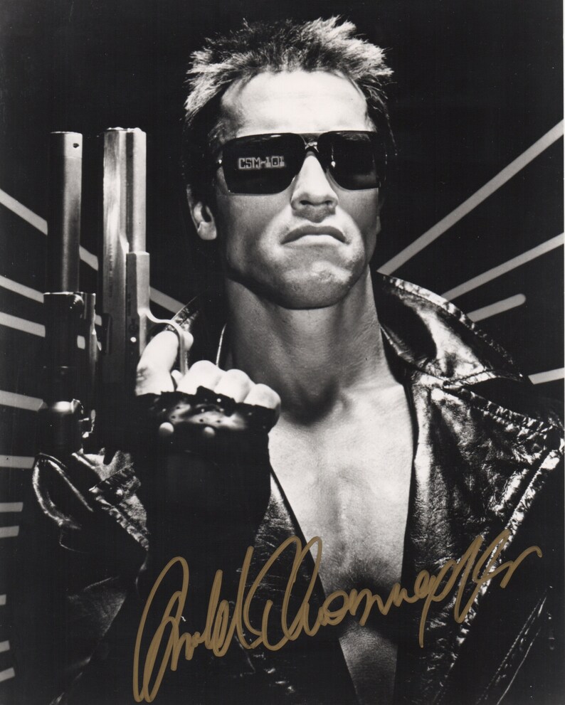 Arnold Schwarzenegger Signed Autographed "terminator" 8x10 B/w Photo - Etsy