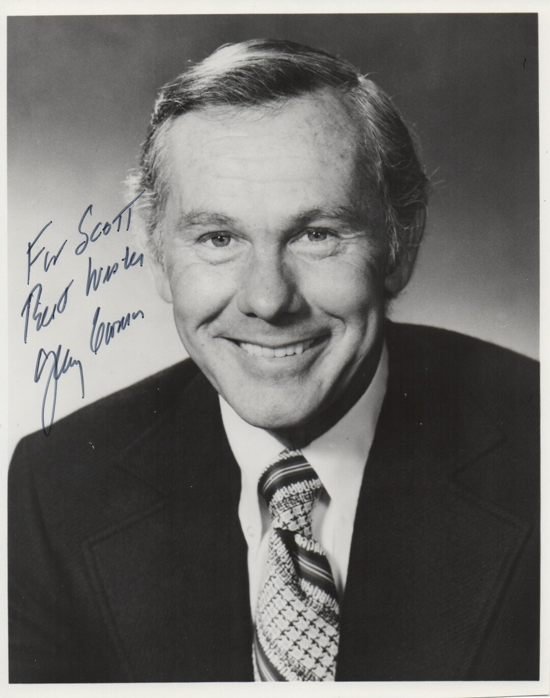 Johnny Carson Autographed Signed Photo the Tonight Show - Etsy