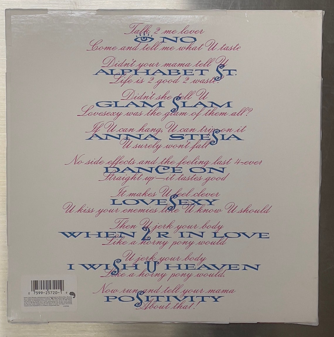 Prince Signed Album Cover. HUGE Clear Autograph. AND Prince Gold Record ...