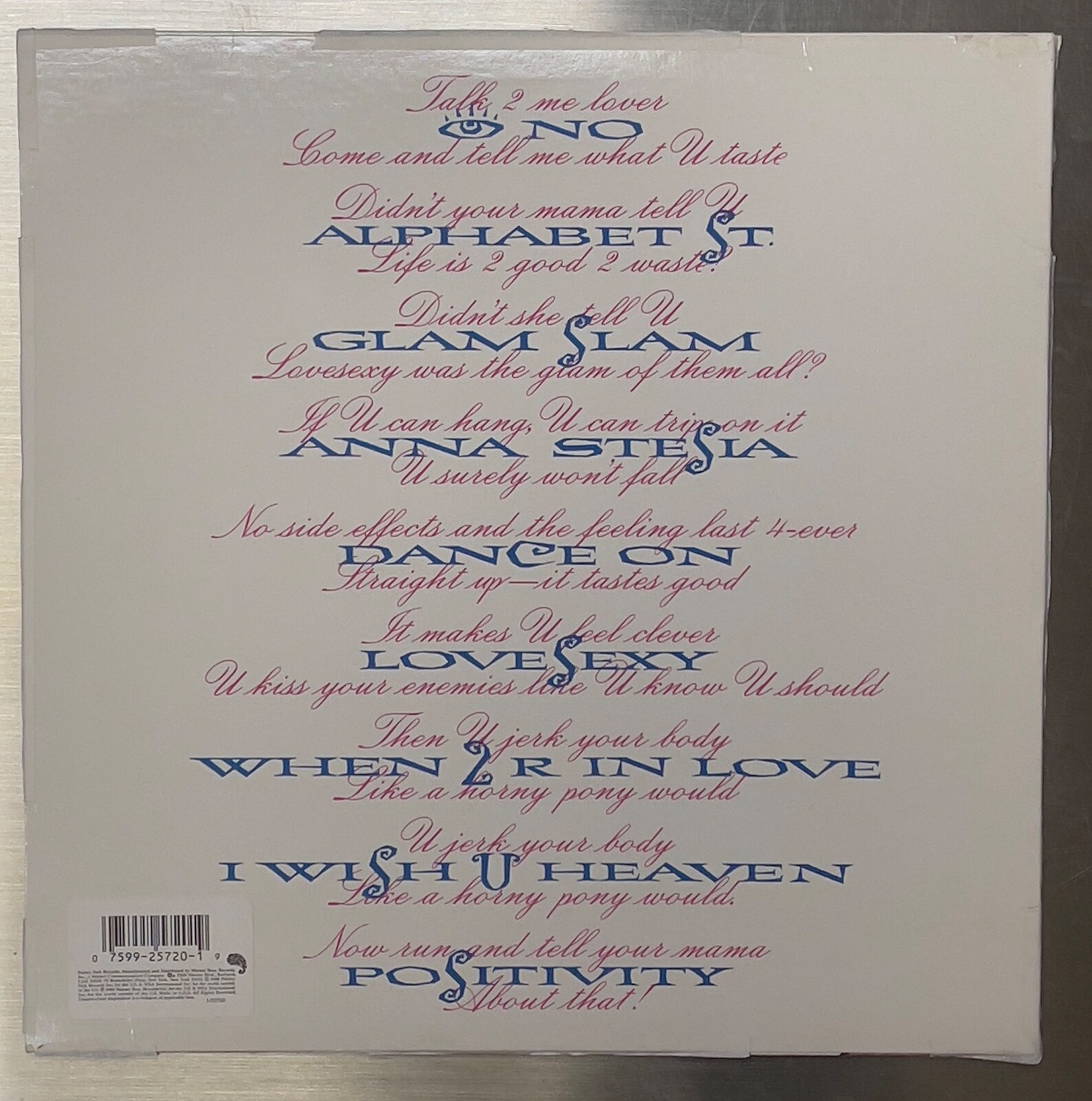 Prince Signed Album Cover. HUGE Clear Autograph. AND Prince Gold Record ...