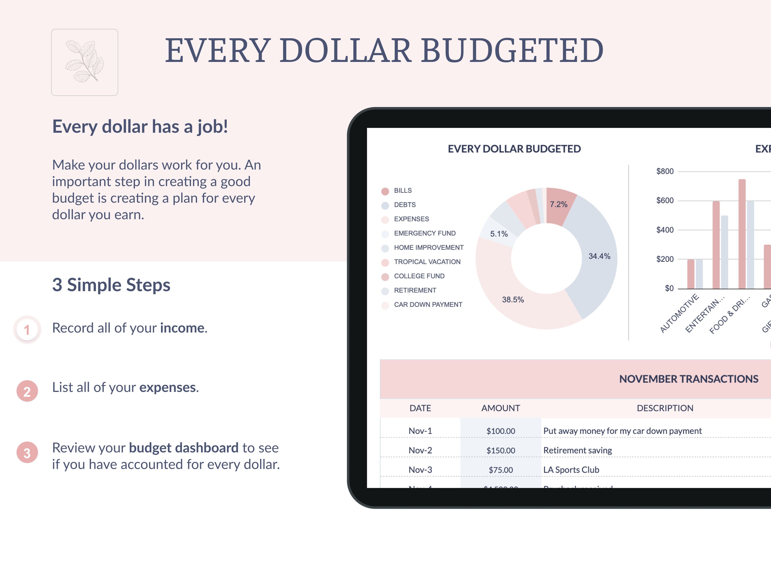 THE PRO Monthly Budget Spreadsheet Template for Google Sheets ...
