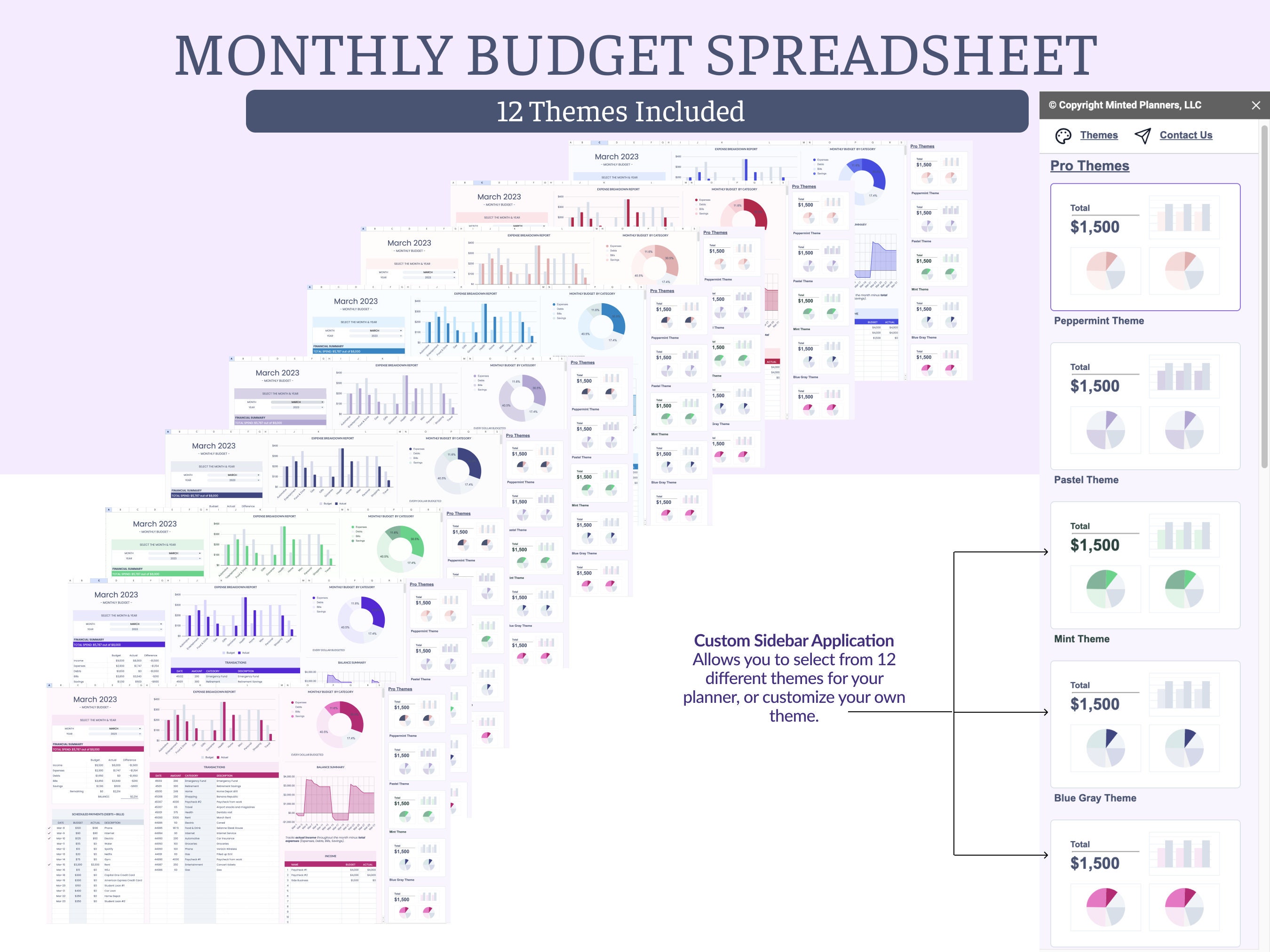 THE PRO Monthly Budget Planner for Google Sheets, Financial Planner ...