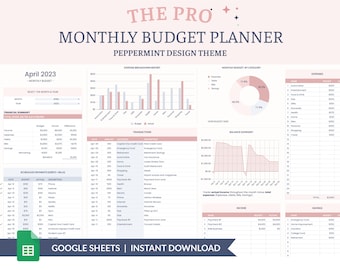 Ultimate Monthly Budget Spreadsheet Template for Google Sheets ...