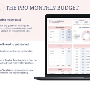 THE PRO Monthly Budget Spreadsheet Template for Google Sheets ...