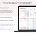 THE PRO Monthly Budget Spreadsheet Template for Google Sheets ...