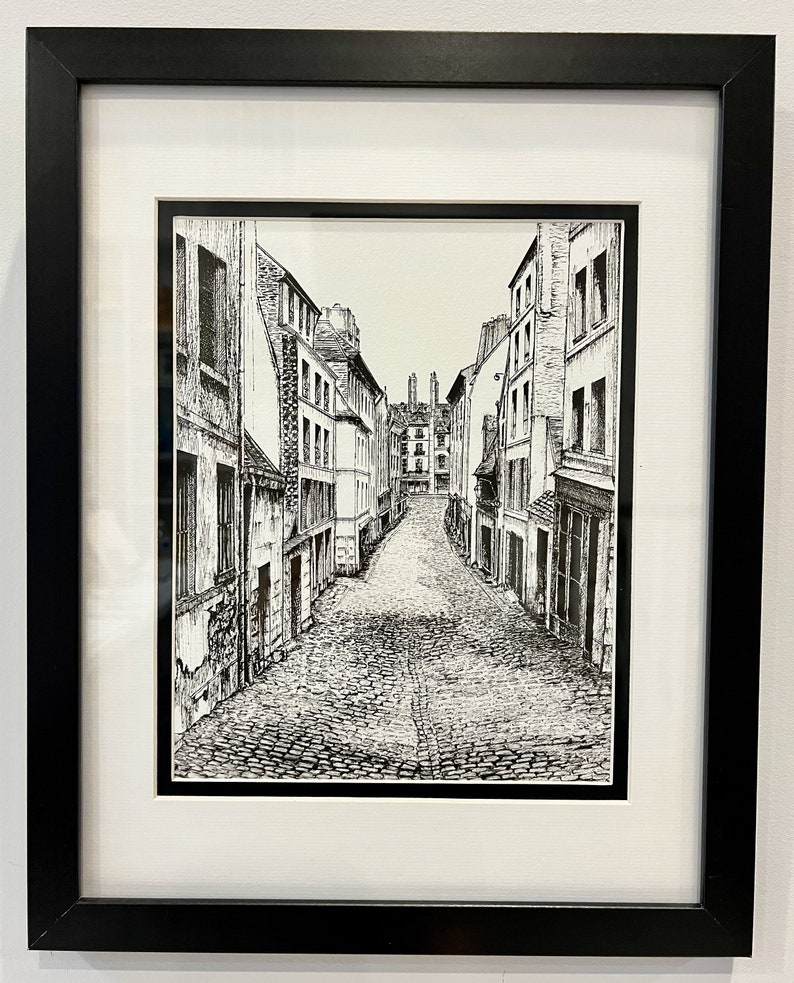 Pen and Ink Architectural Drawings ,rue Du Bon-puits , 1800s Paris ...