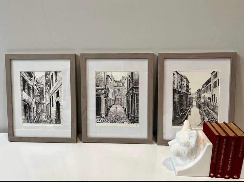 Paris 1800s. Original Hand Drawn Print. Pen and Ink - Etsy