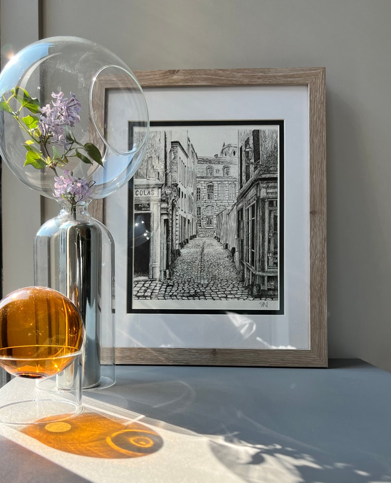 Paris 1800s. Original Hand Drawn Print. Pen and Ink - Etsy