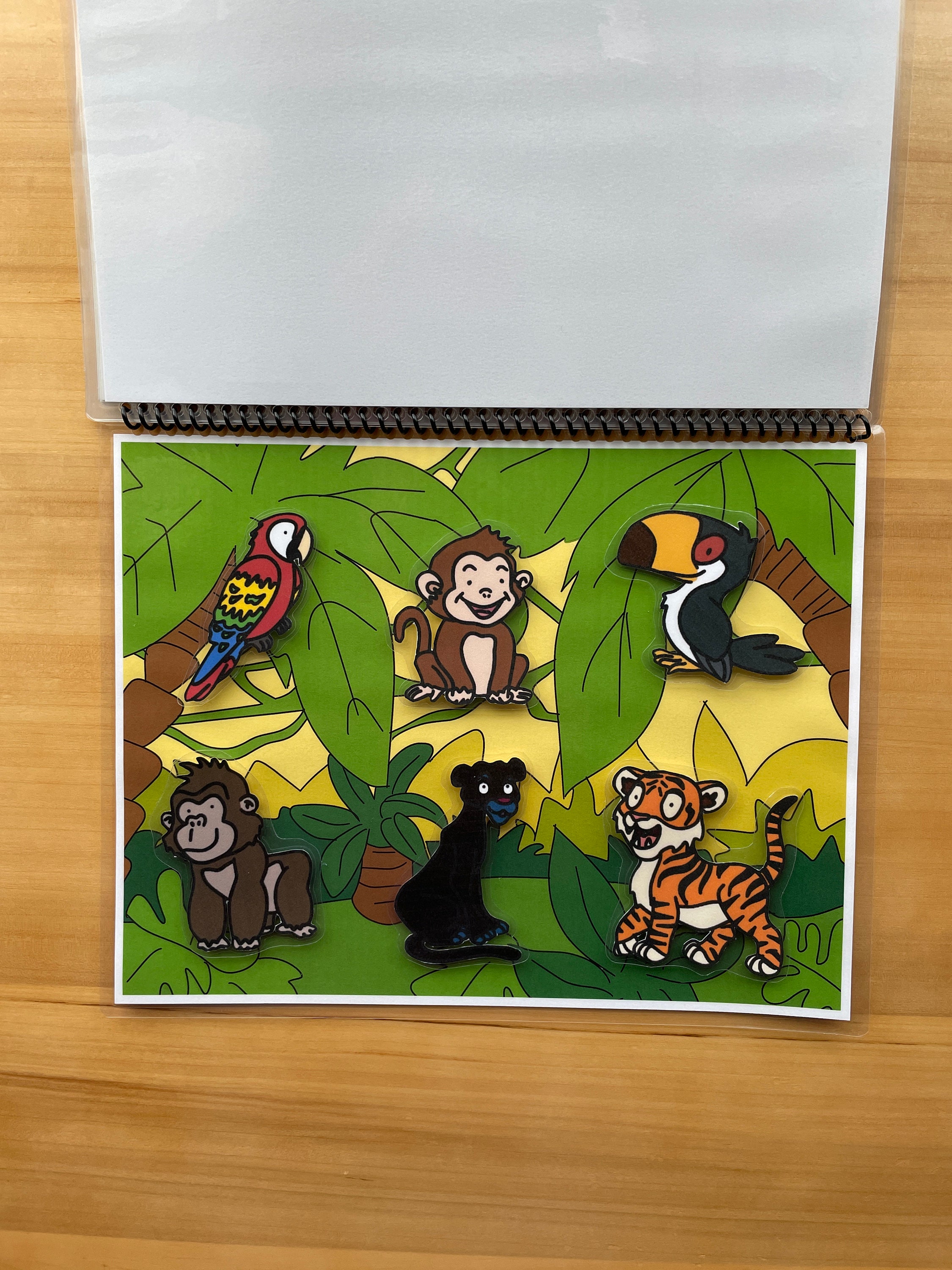 Animals and Habitats Velcro Activity Book - Etsy