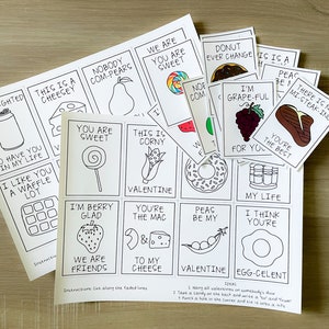 Valentine's Day Cards - Food Themed - Etsy