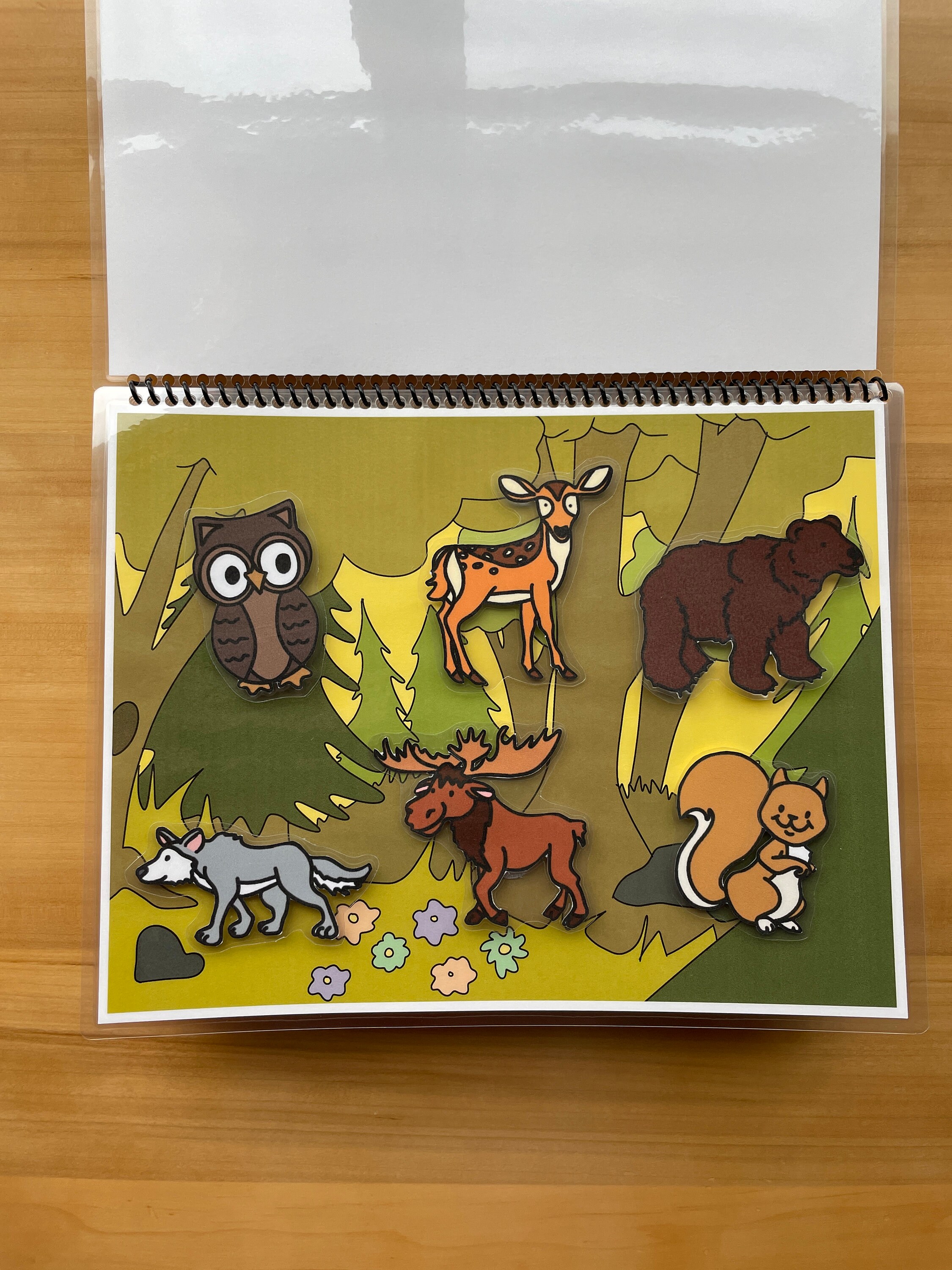 Animals and Habitats Velcro Activity Book - Etsy