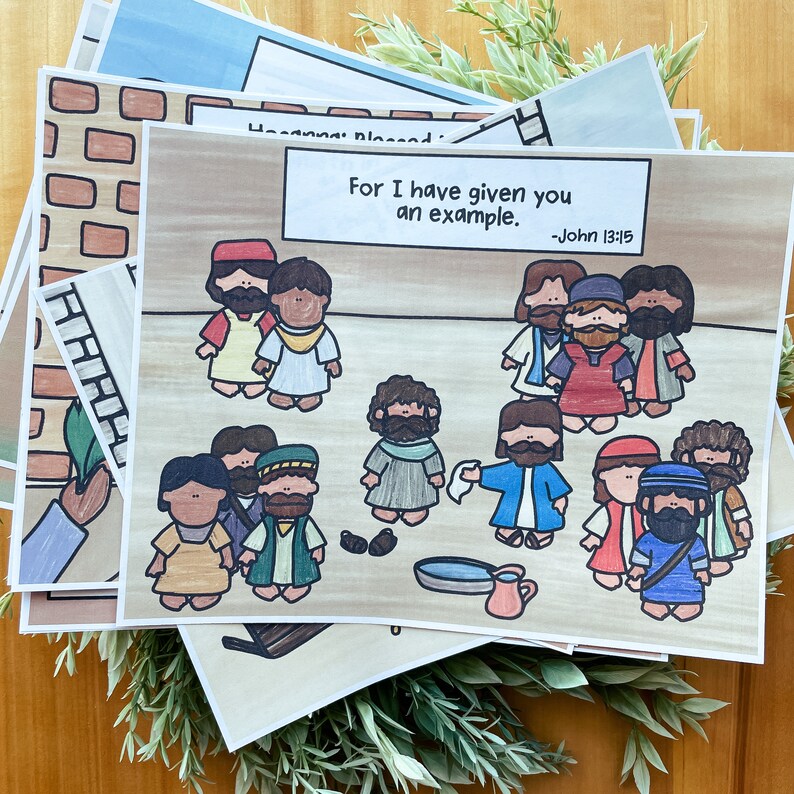 Holy Week Coloring, Story Book, Games, and Activities - Etsy