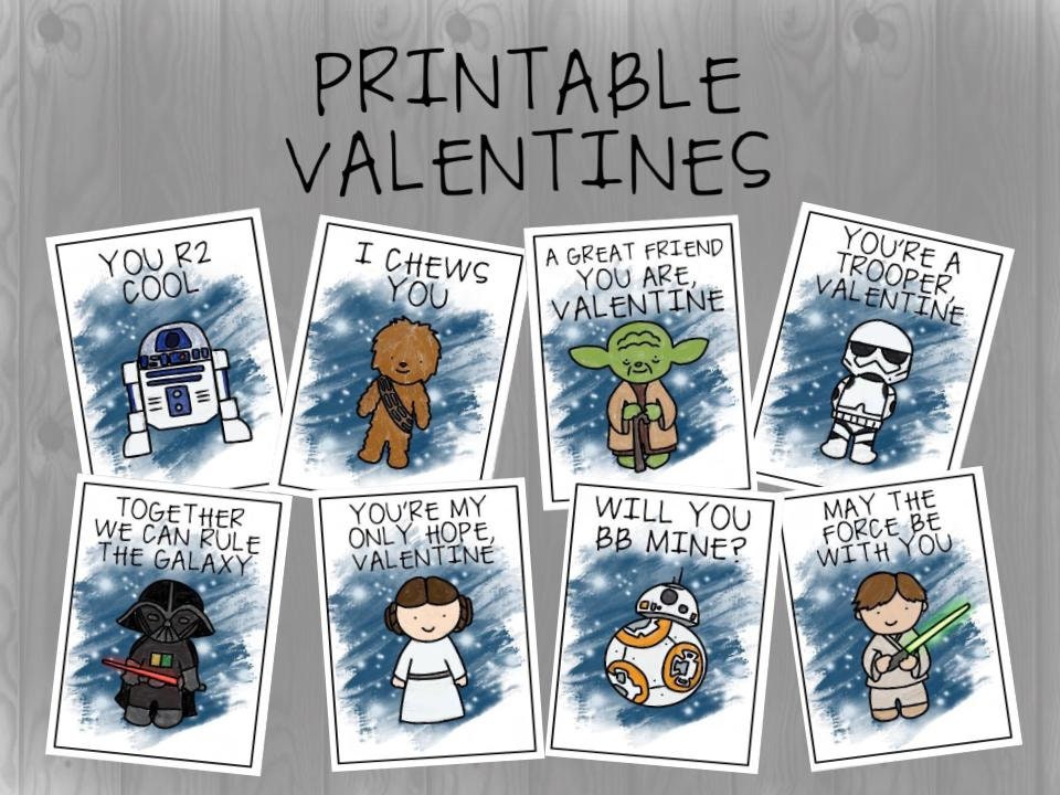 Printable Star Wars Valentine's Day Cards - Etsy