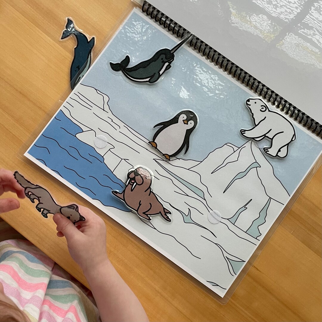 Animals and Habitats Velcro Activity Book - Etsy