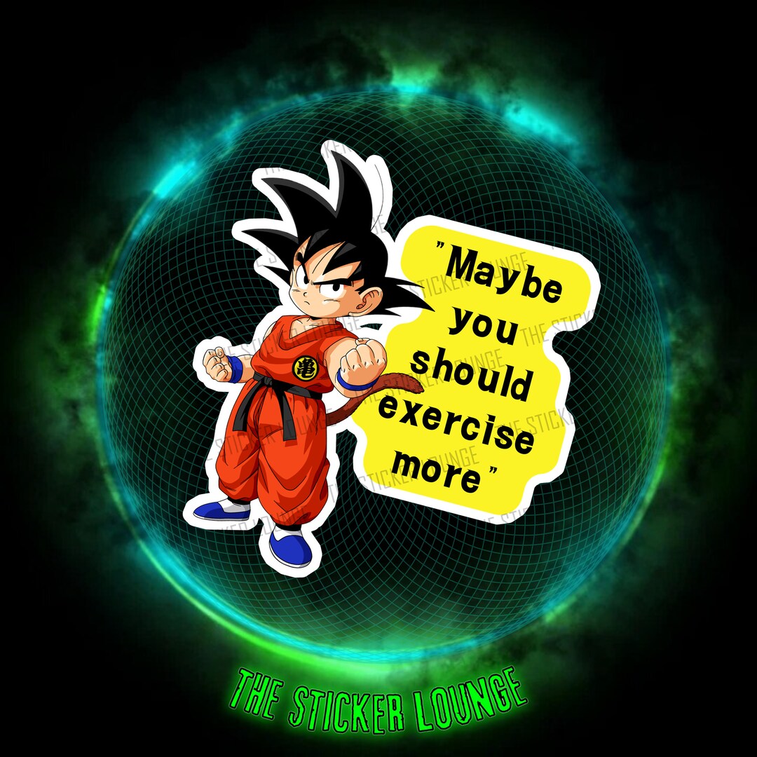 Kid Goku Sticker Unleash Your Inner Saiyan: Kid Goku's Exercise ...