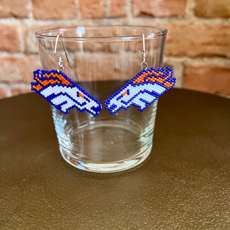 Broncos Earrings - Etsy