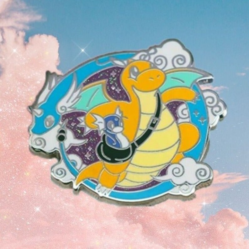 Pokemon Dratini, Dragonair, Dragonite Evolution Enamel Pin - Etsy