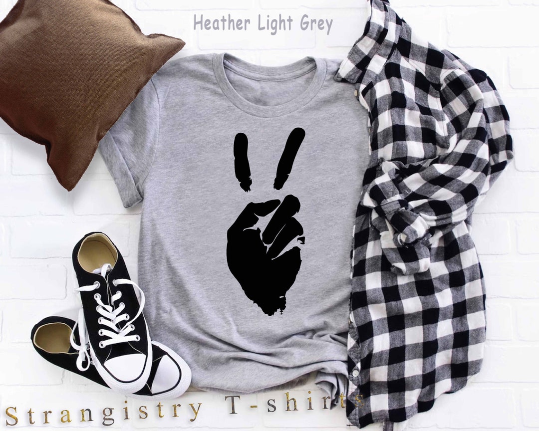 Peace Shirt, Peace Hand Sign Shirt, Peace Finger Shirt, Hippie Shirt ...