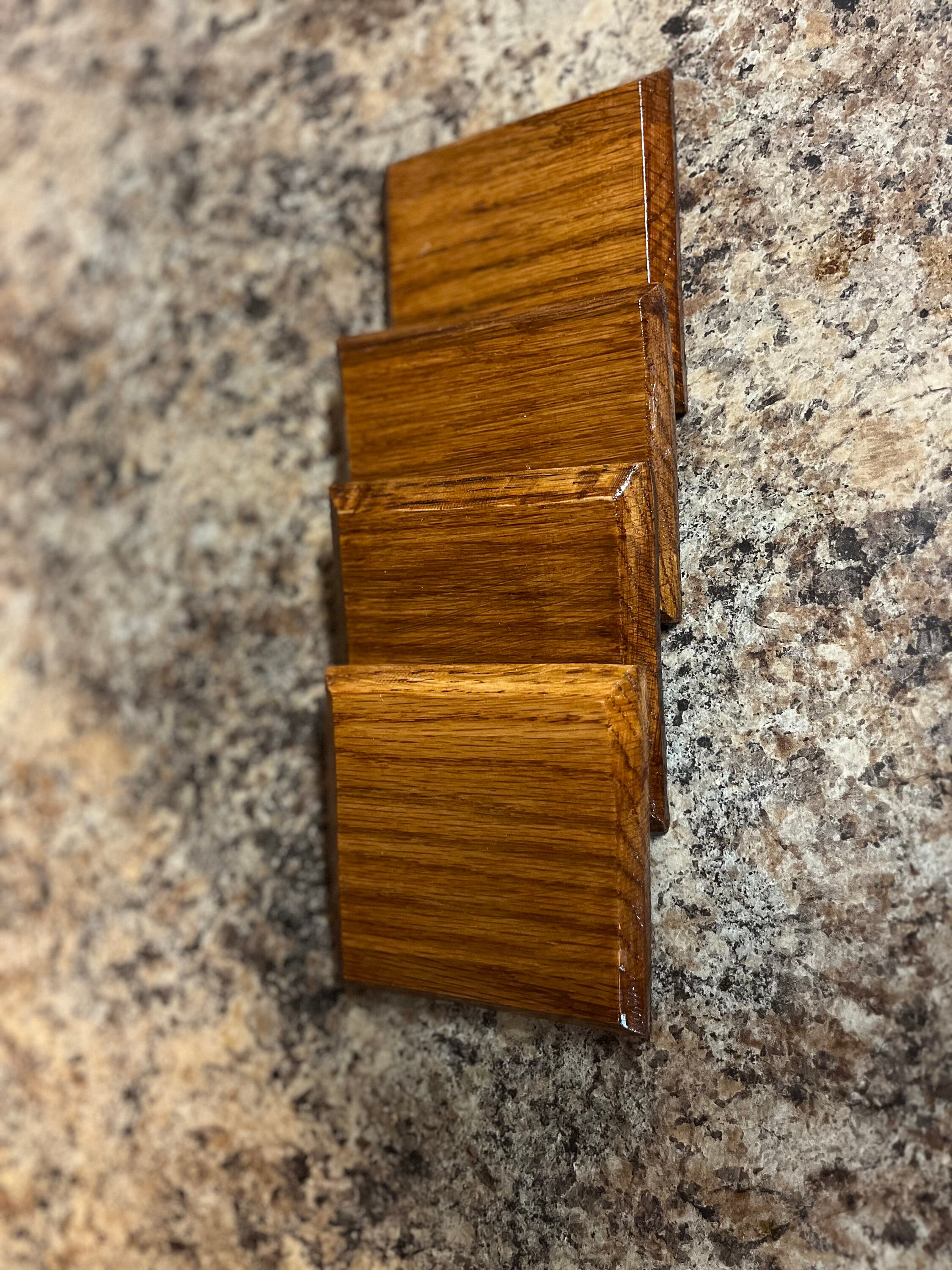Red Oak Coasters Set of 4 - Etsy