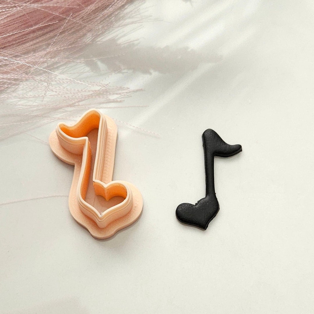 Music Note Clay Cutter, Polymer Clay Cutter, Music Note Earrings Cutter ...