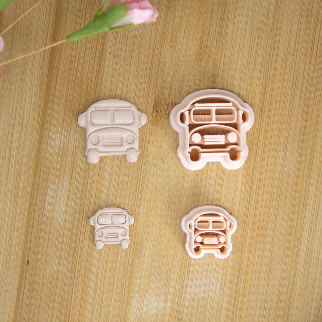 School Bus Polymer Clay Cutter Set, Back to School Cutters, Clay Cutter ...