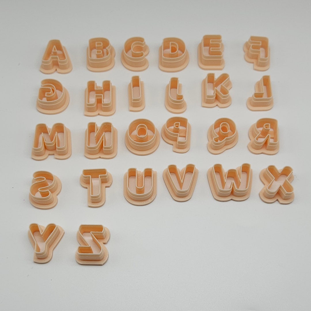 Alphabet Clay Cutters, Polymer Clay Alphabet Cutters, Letter Clay ...