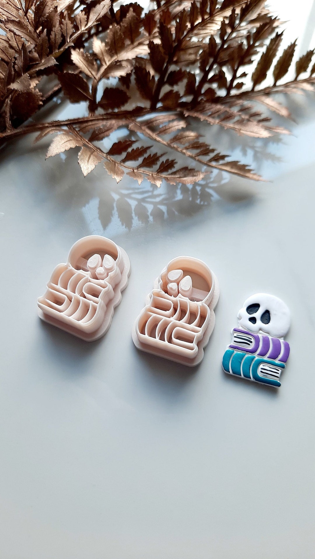 Skull Books Polymer Clay Cutter | Skull Clay Cutter Set | Fall Clay ...