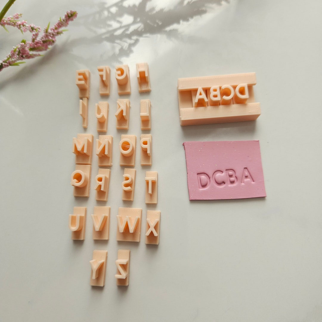 Alphabet Polymer Clay Stamps, Letter Stamps for Polymer Clay, Small ...