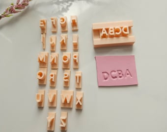 Alphabet Letter Upper Case Set Clay Stamps Polymer Clay Letter Stamps ...