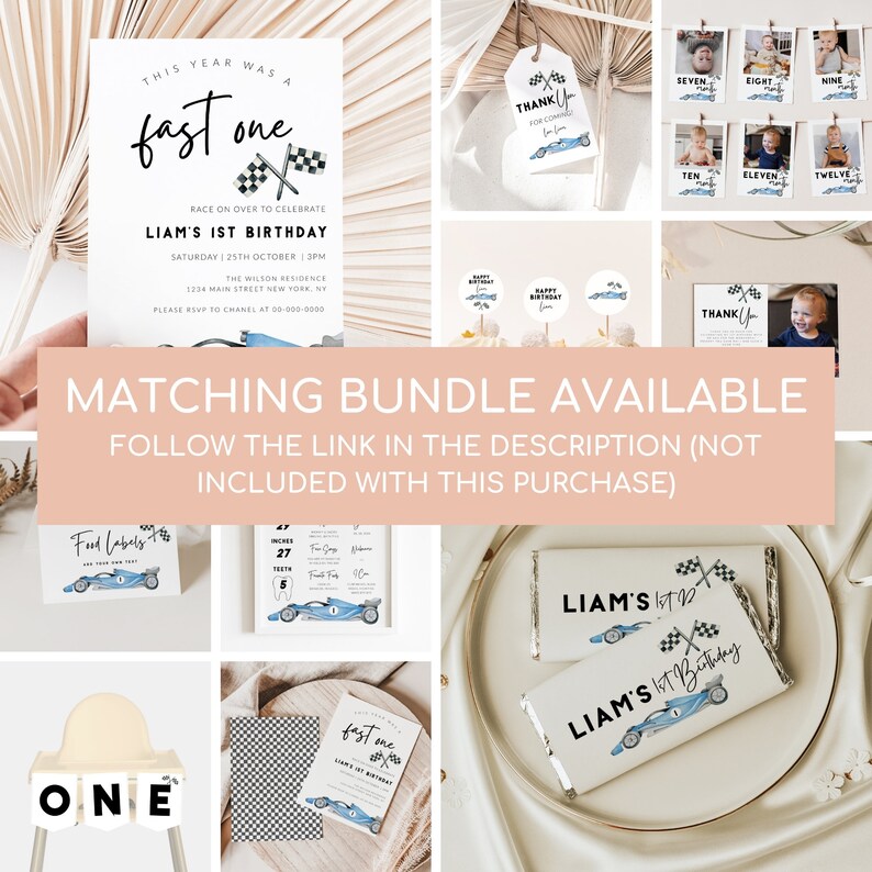 FAST ONE Milestone Sign, 1st Birthday Milestone Board, Race Car First ...