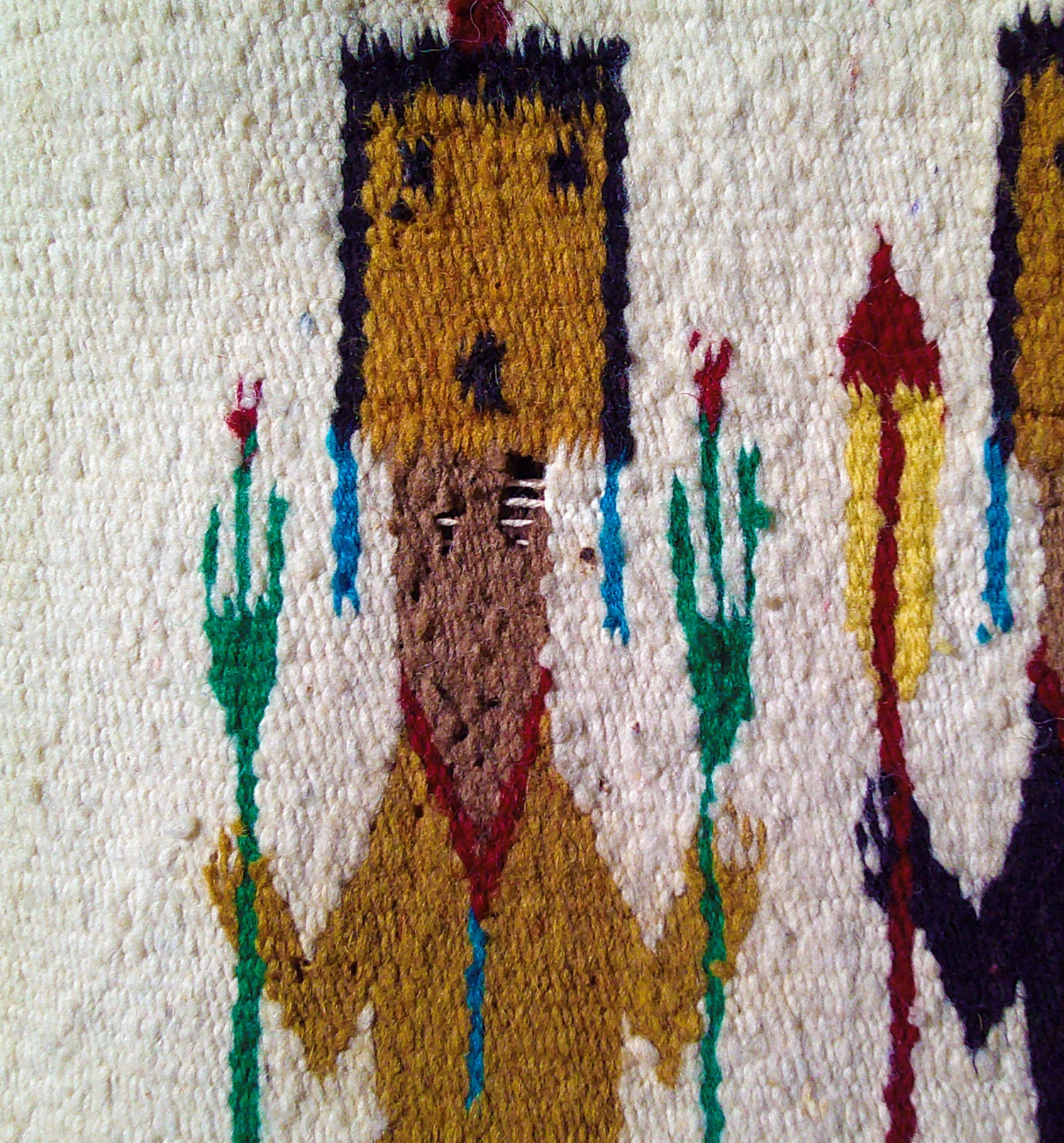 Navajo Yei Rug! Beautiful Handmade Vintage of the 1920's. Genuine ...